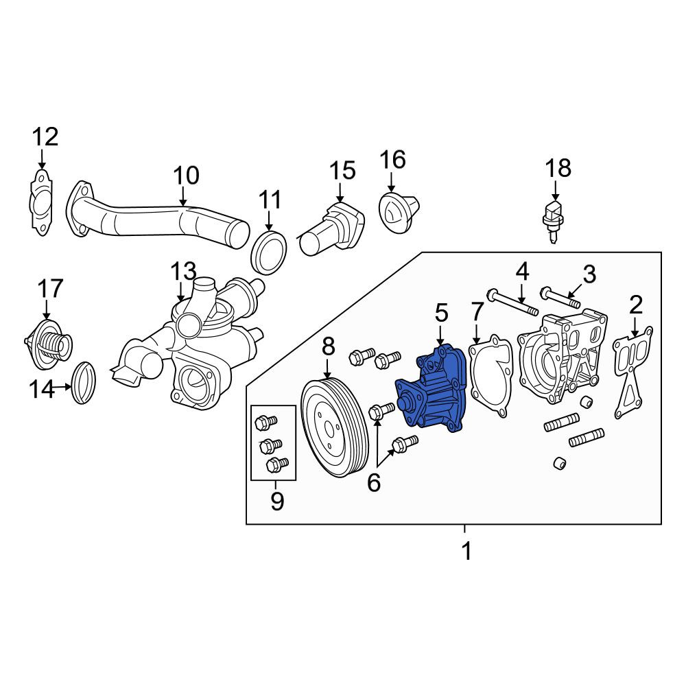 Jeep OE 68046026AA - Engine Water Pump
