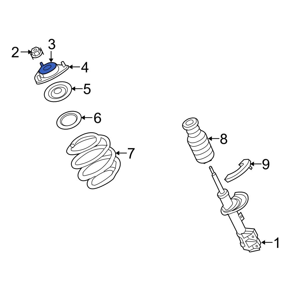 Jeep OE 5085458AA - Front Upper Coil Spring Insulator