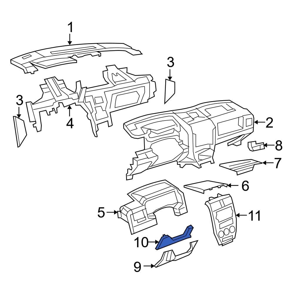 Jeep OE 1CH70XDVAB - Lower Steering Column Cover