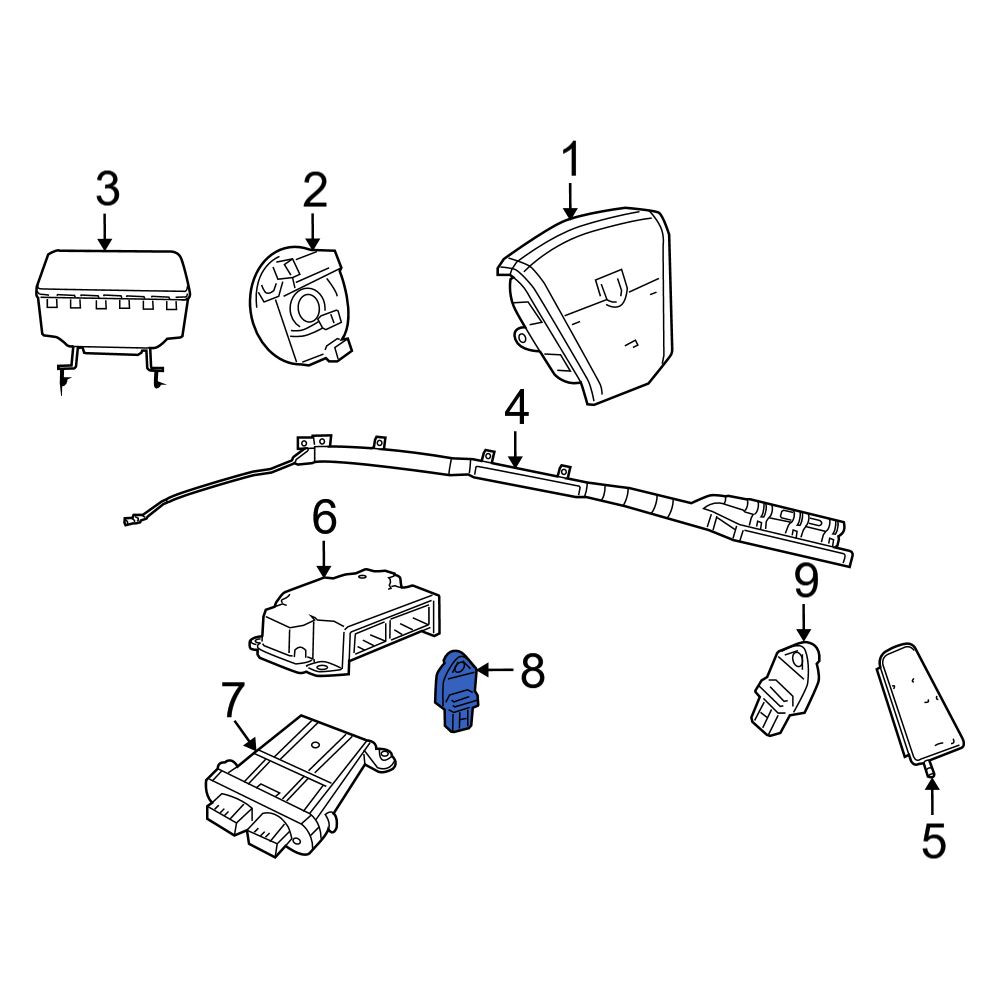 Jeep OE 68056162AA - Air Bag Impact Sensor
