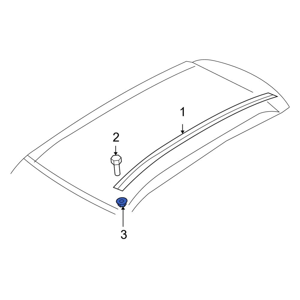 Jeep OE 6504710 - Roof Luggage Carrier Side Rail Nut