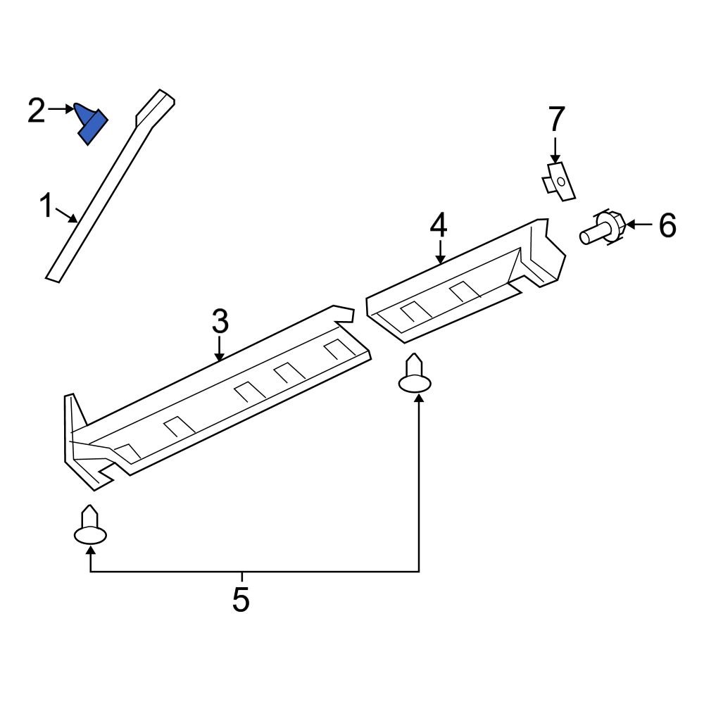 Jeep OE 4389815AA - Windshield Molding Clip