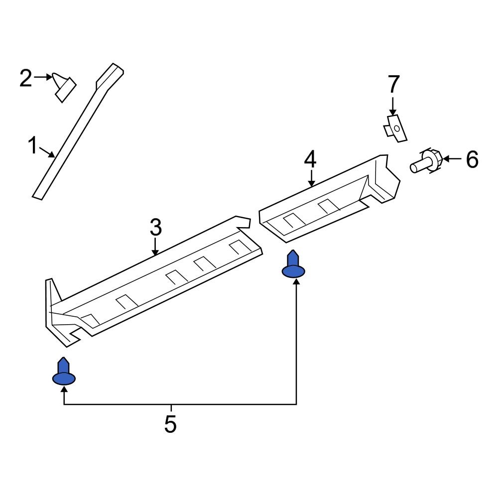 Jeep OE 68172491AA - Rocker Panel Molding Clip