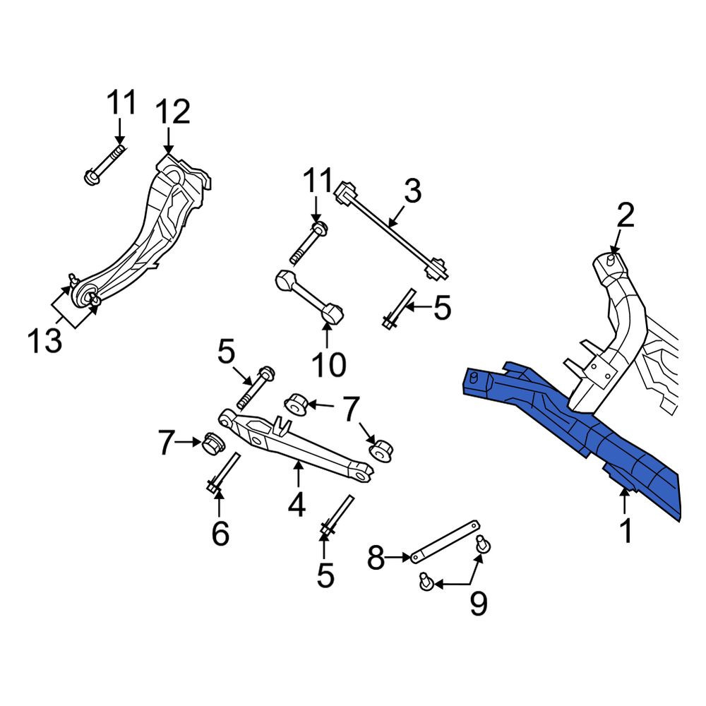 Jeep OE 68211933AB - Rear Suspension Subframe Crossmember