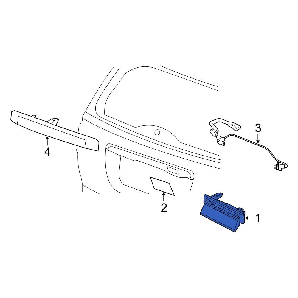 Jeep OE 68228927AA - Rear License Plate Light Assembly