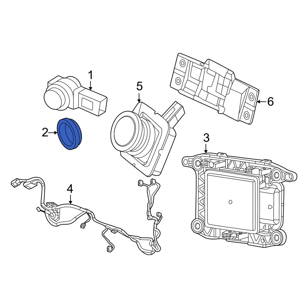 Jeep OE 68164661AA - Parking Aid Sensor Retaining Ring