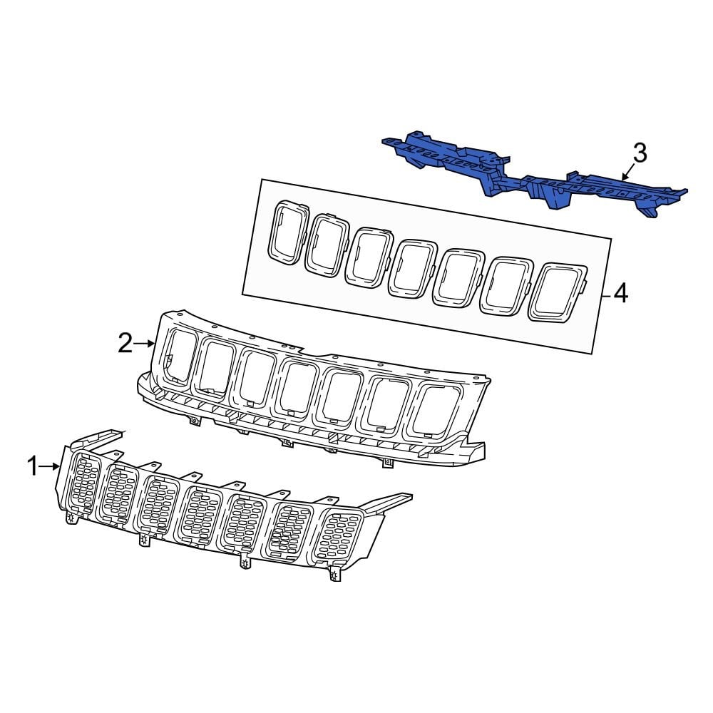 Jeep OE 68453528AA - Grille Reinforcement