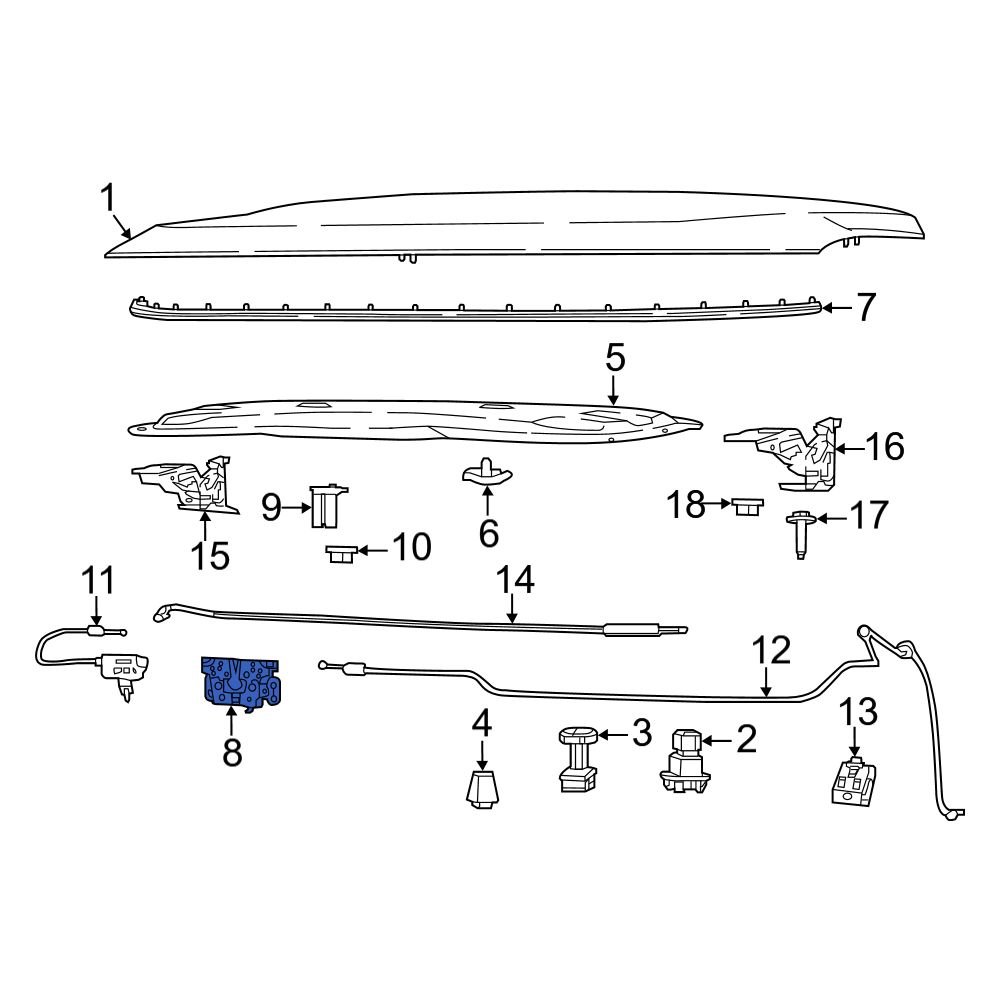 Jeep OE 68280607AC - Front Hood Latch