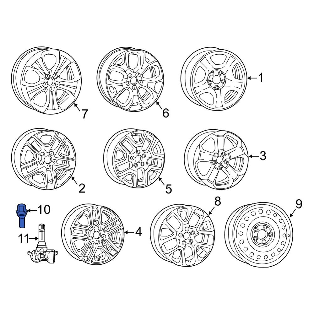 Jeep OE 6511051AA - Wheel Lug Bolt