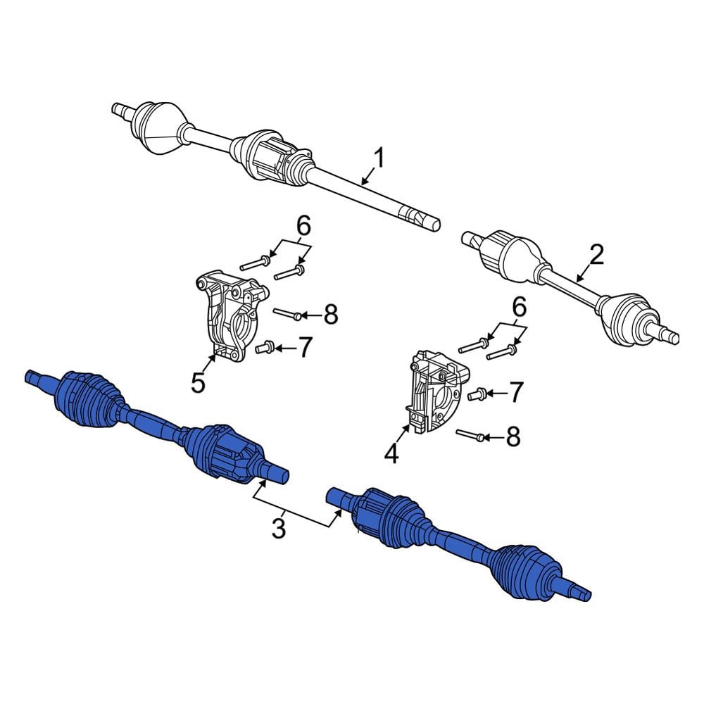 Jeep OE 68547212AA - Front Left CV Axle Assembly