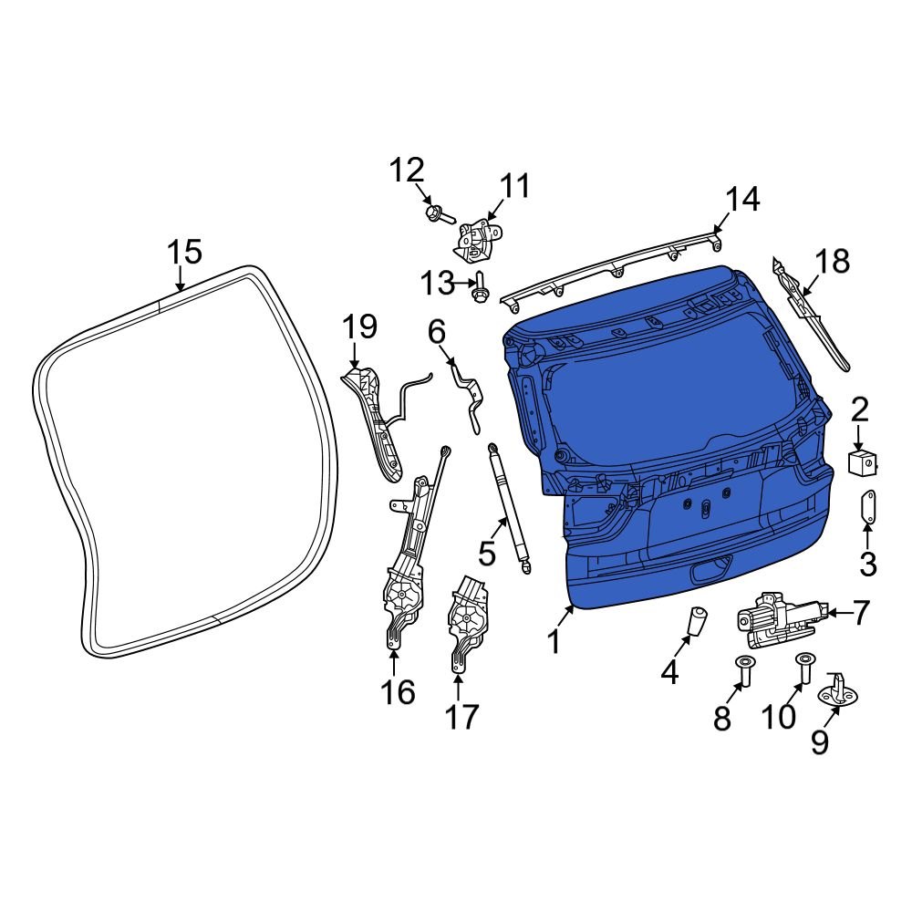 Jeep OE 68456014AA - Rear Liftgate