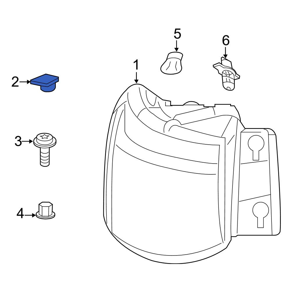 Jeep OE 5160255AB - Back Up Light Grommet