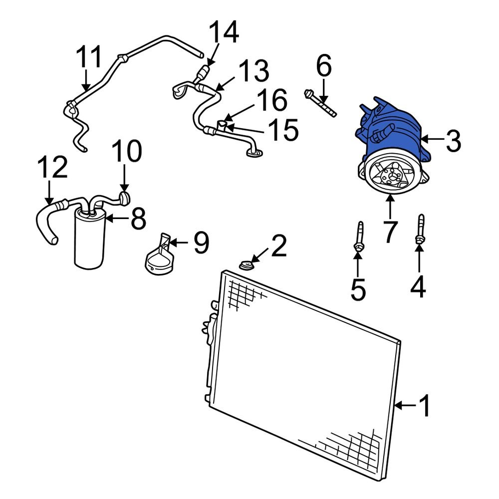 Jeep OE 55111406AD - A/C Compressor
