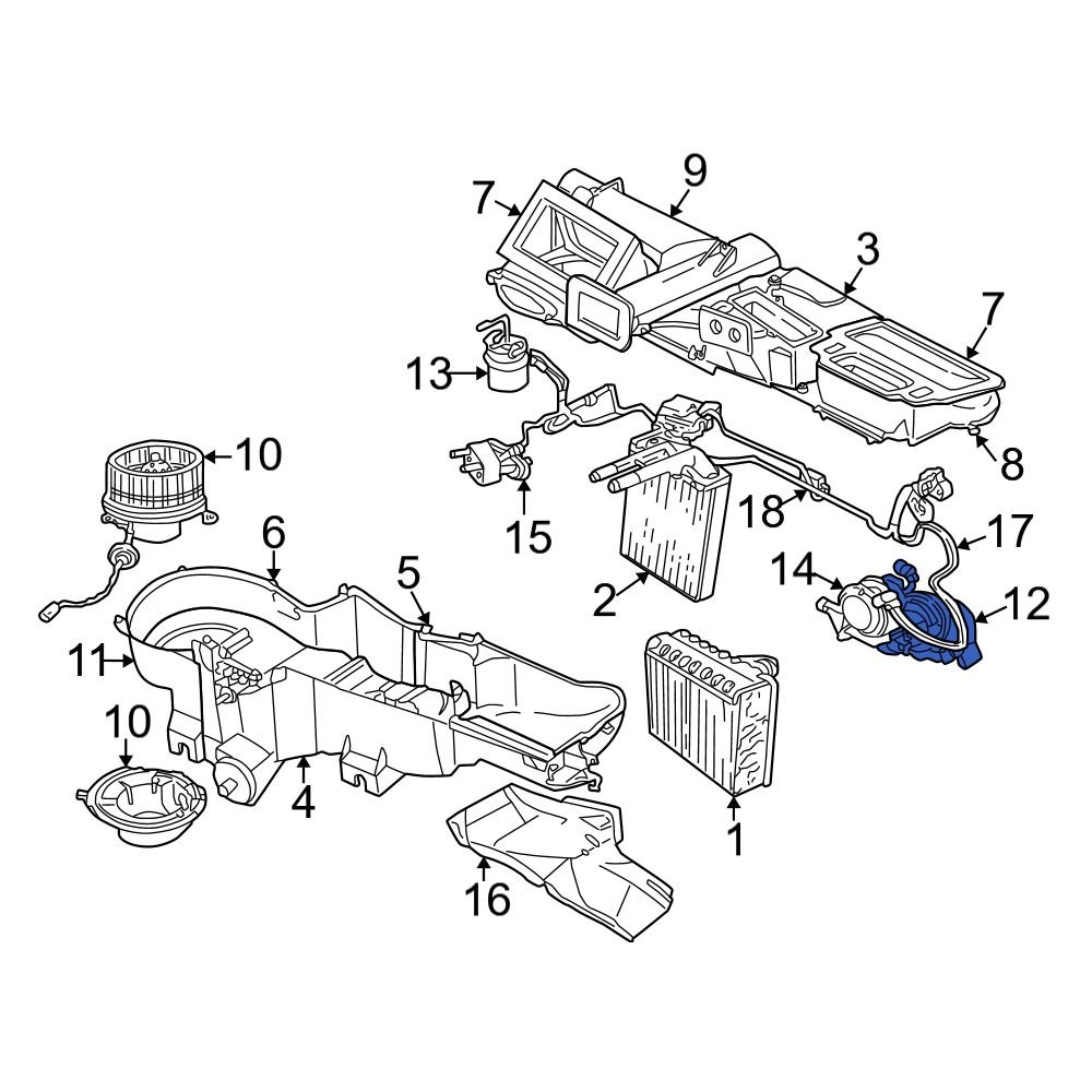 Jeep OE 5066519AA - HVAC Blend Door Actuator