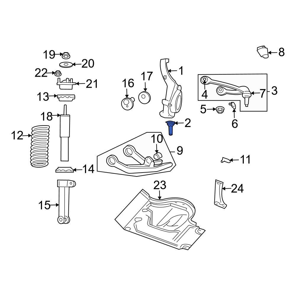 Jeep OE 5114037AJ - Front Lower Suspension Ball Joint