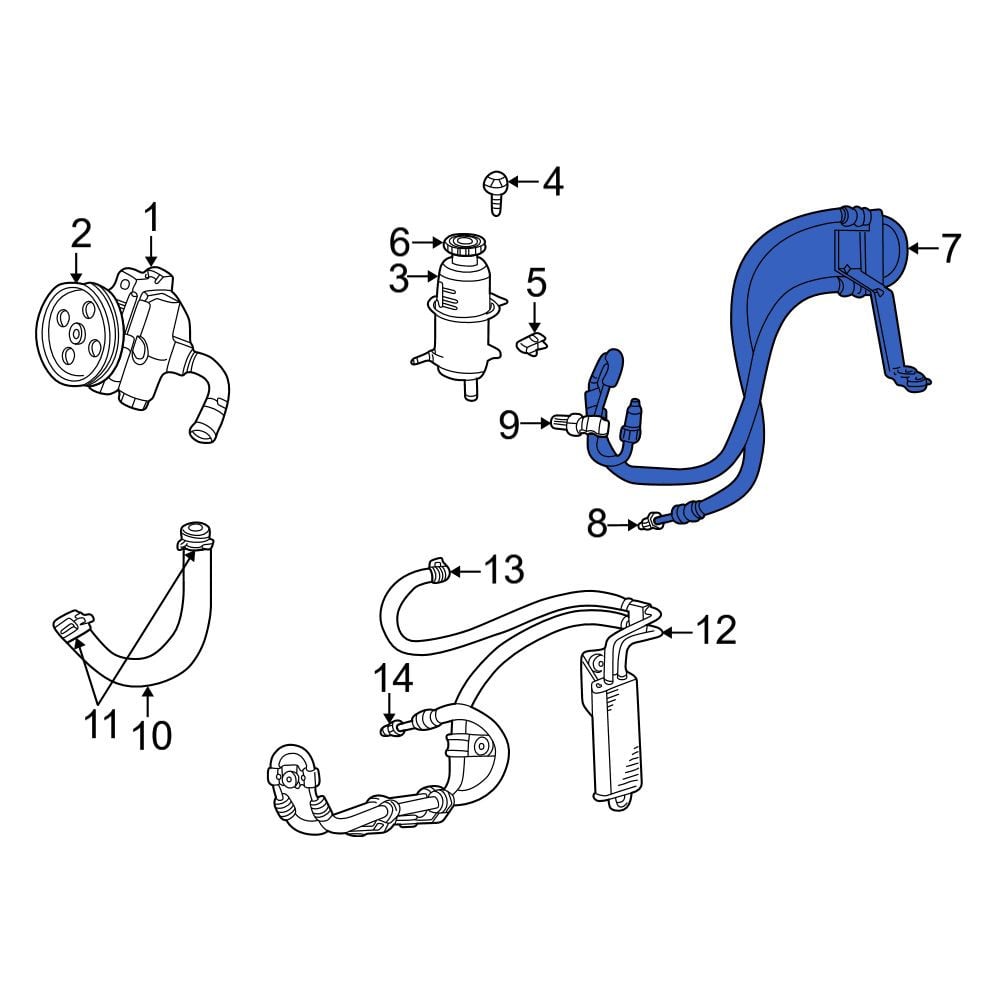 Jeep OE 5205254 - Power Steering Pressure Hose