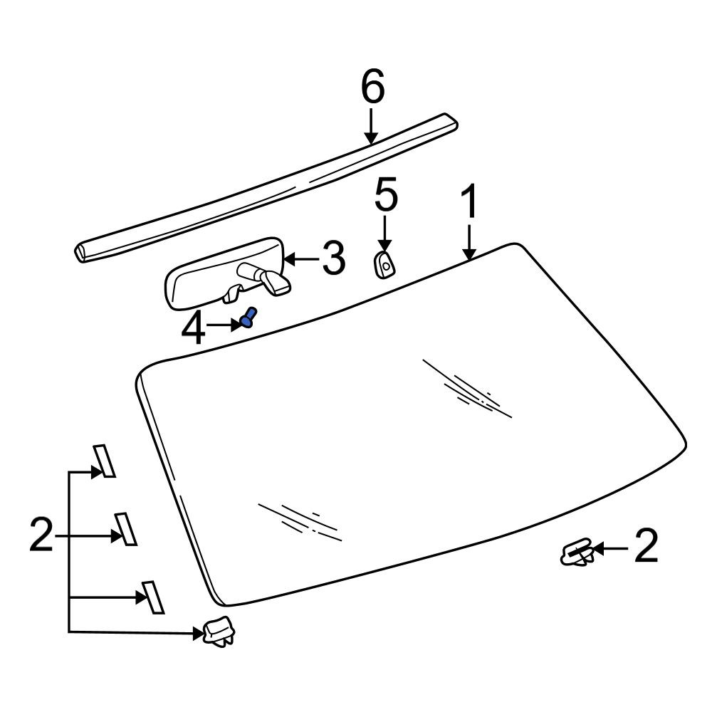 Jeep OE 6036548AA - Interior Rear View Mirror Screw