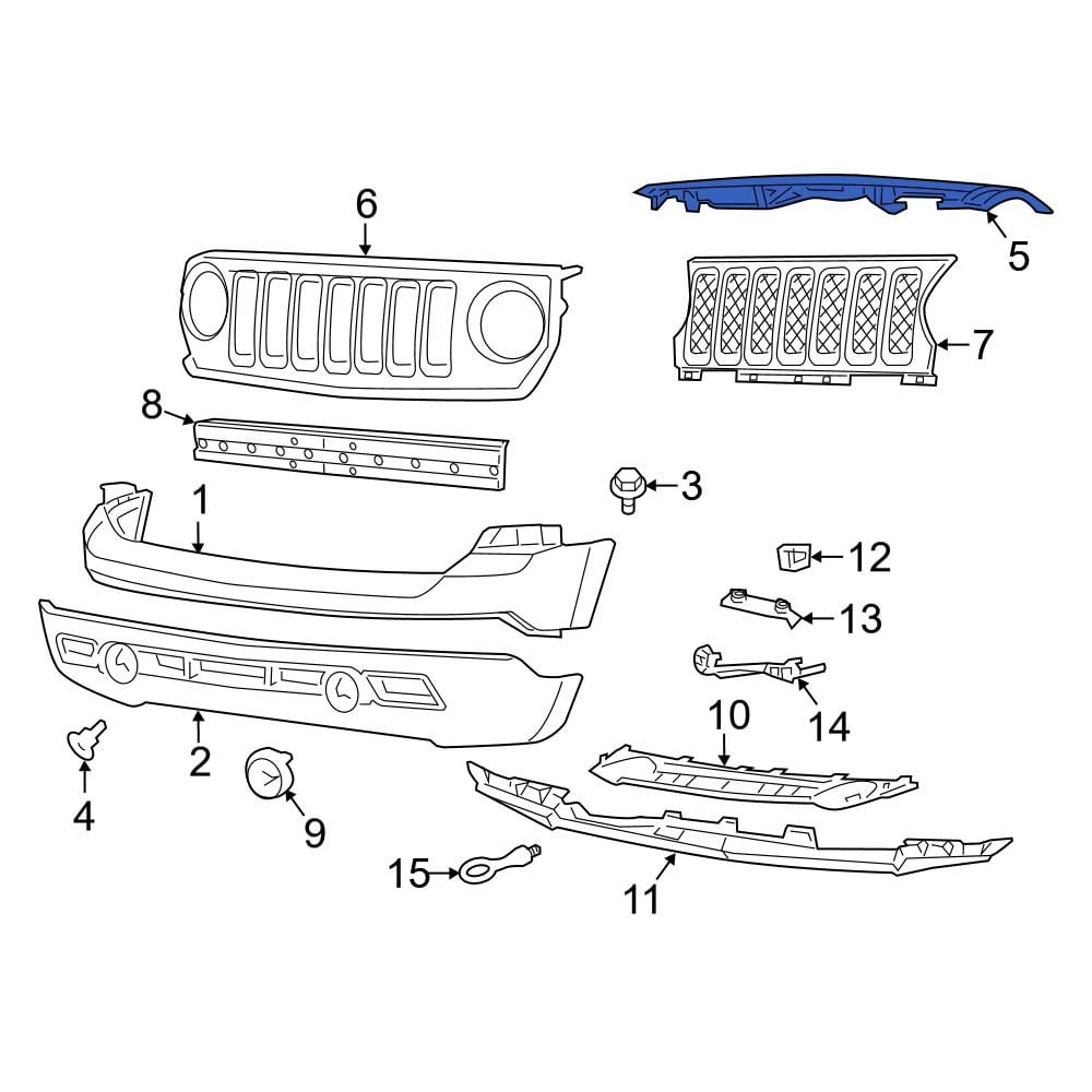 Jeep OE 68091530AA - Front Radiator Support Access Cover