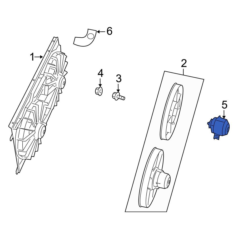 Jeep OE 68031873AA - Engine Cooling Fan Motor