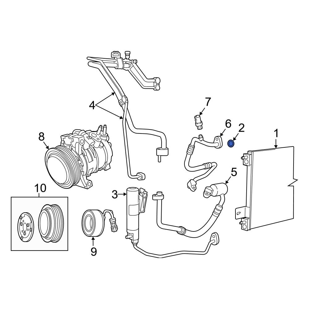 Jeep OE 68100680AA - A/C Condenser Seal