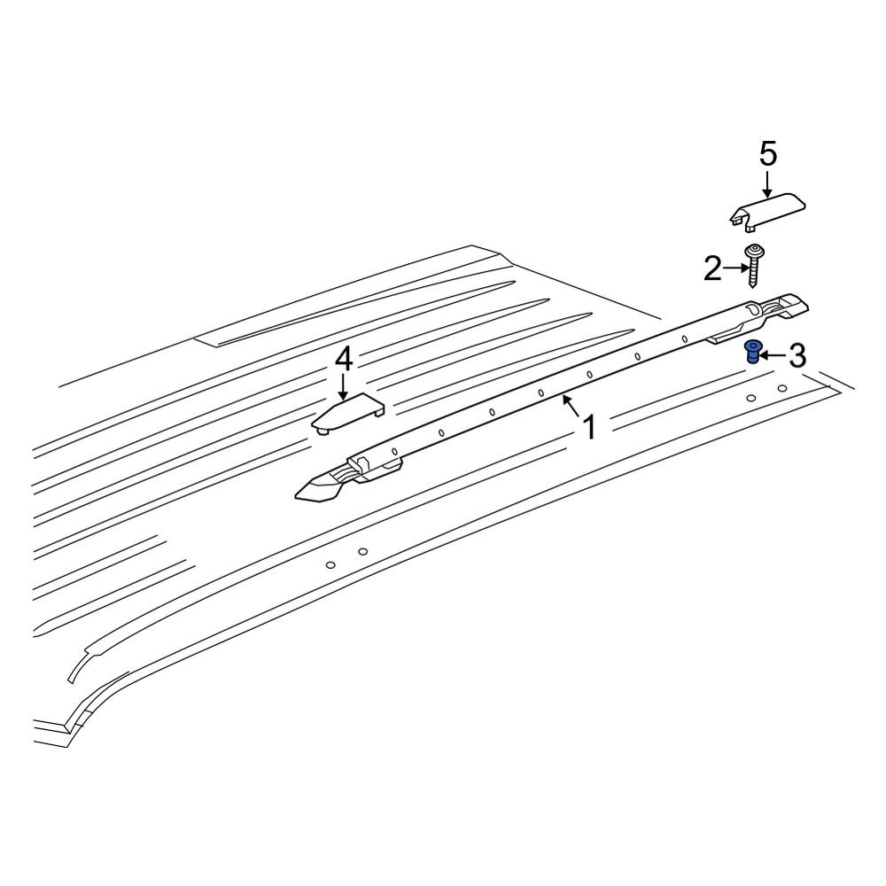 Jeep OE 6504710 - Roof Luggage Carrier Side Rail Nut