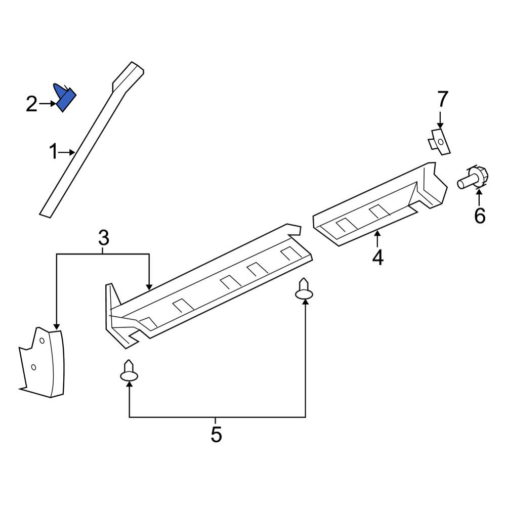 Jeep OE 4389815AA - Windshield Molding Clip