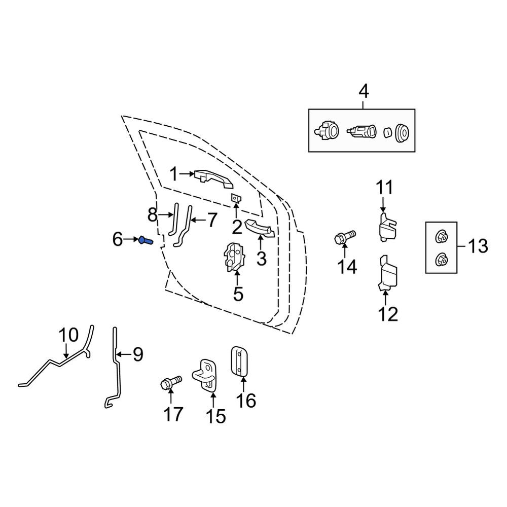 Jeep OE 6511247AA - Door Latch Screw