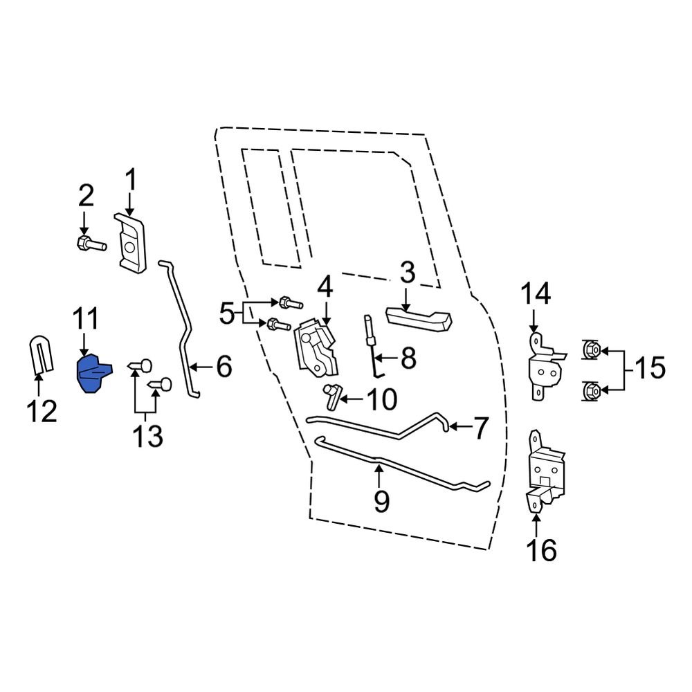 Jeep OE 4589050AB - Rear Door Lock Striker Plate