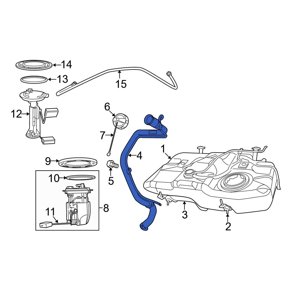 Jeep OE 5105806AD - Fuel Tank Filler Neck