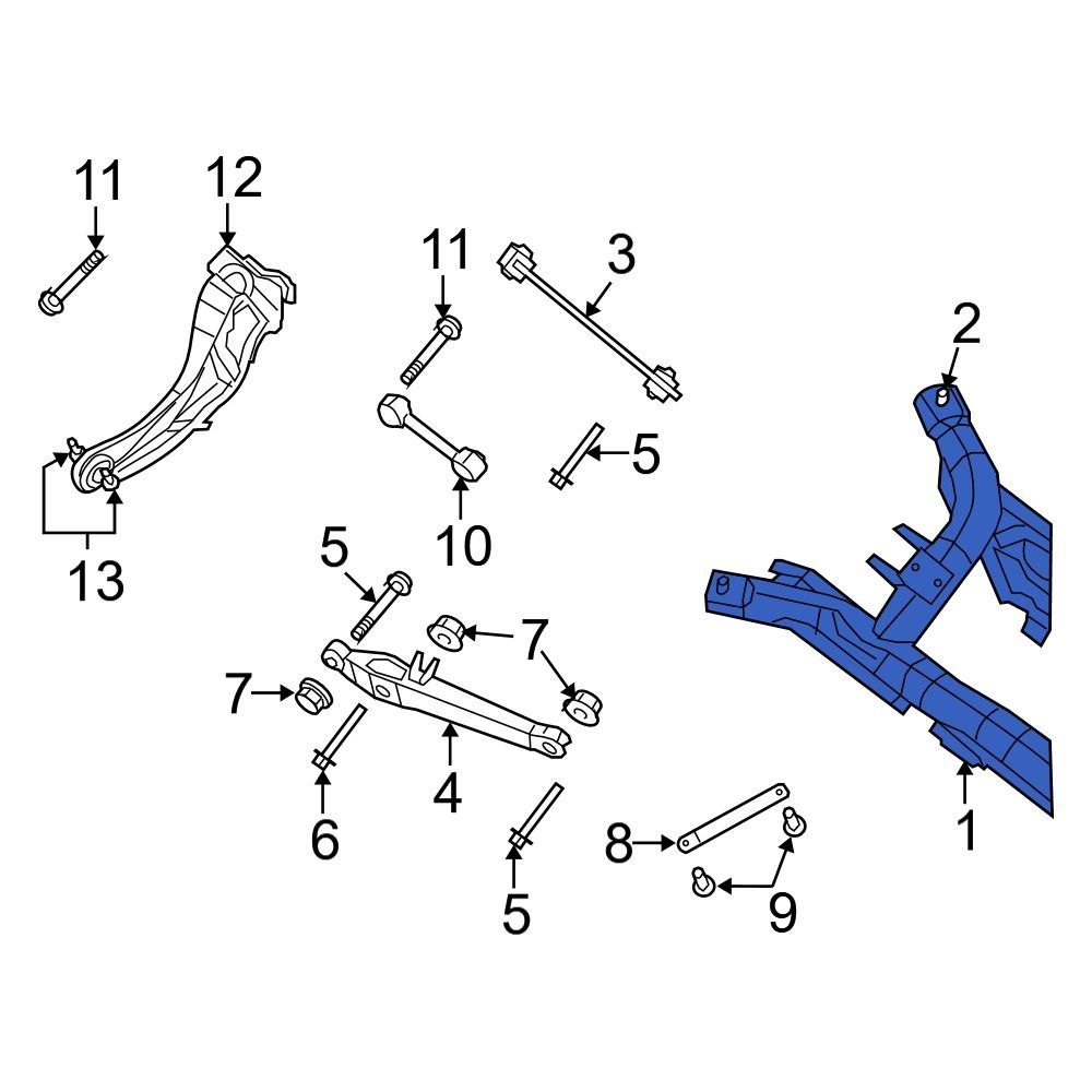 Jeep OE 68211933AB - Rear Suspension Subframe Crossmember