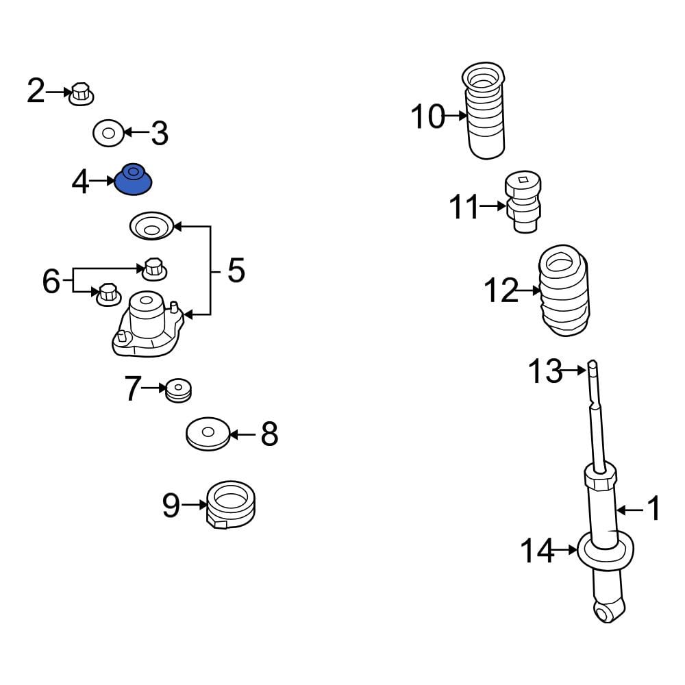 Jeep OE 5085458AA - Front Upper Coil Spring Insulator