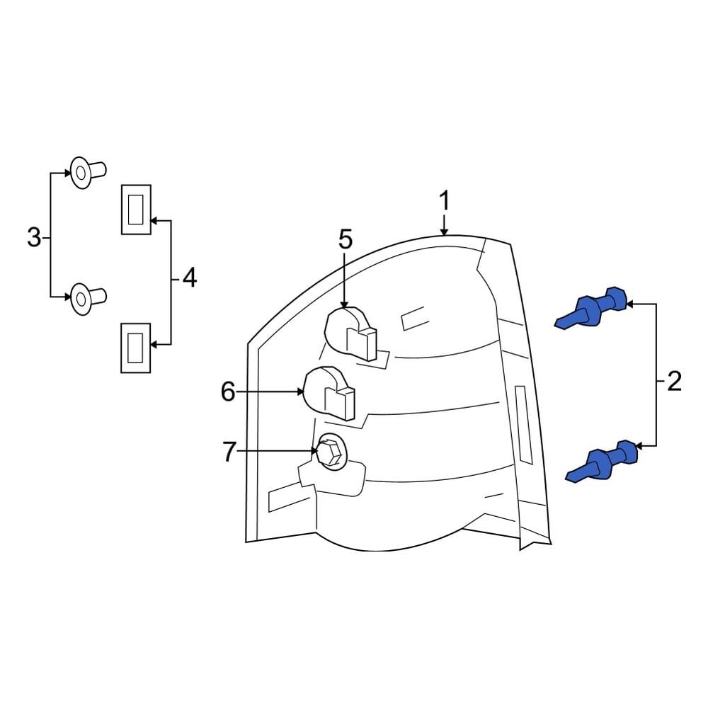 Jeep OE 5160260AA - Headlight Fastener Clip