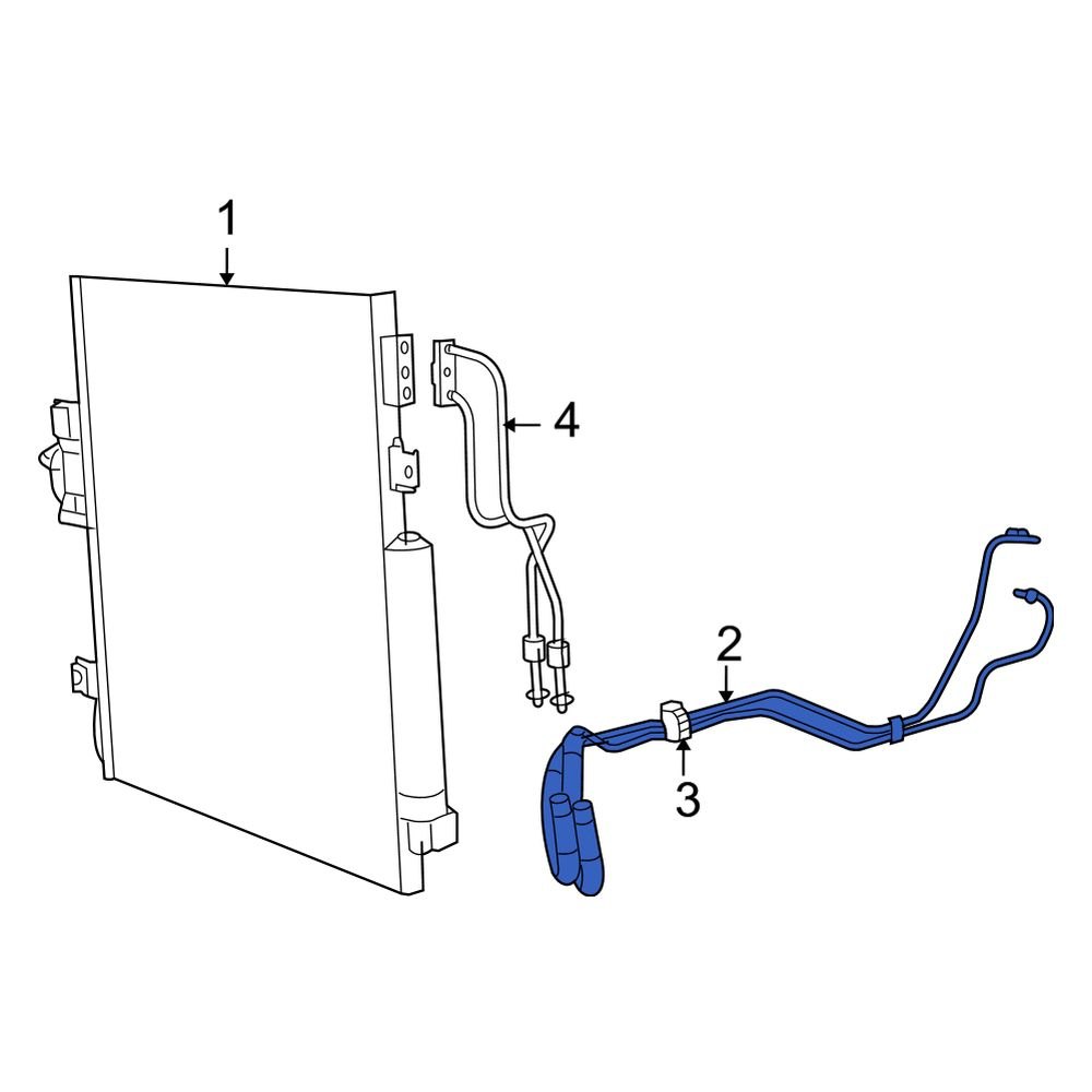 Jeep OE 55037841AK - Automatic Transmission Oil Cooler Hose