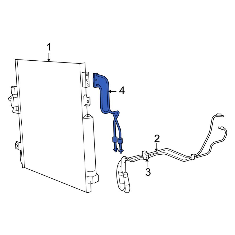 Jeep OE 68033238AA - Automatic Transmission Oil Cooler Hose