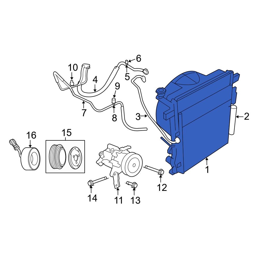 Jeep OE 68033237AB - A/C Condenser