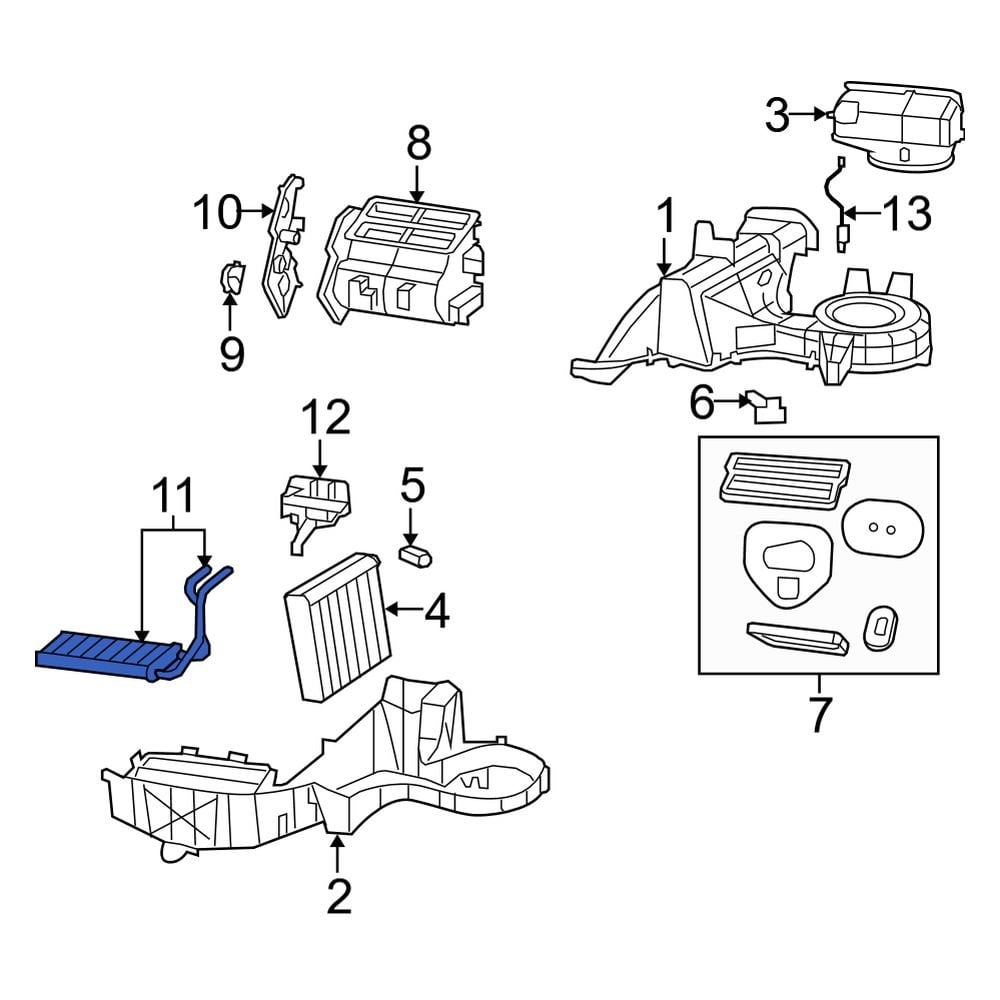 Jeep OE 68003993AA - HVAC Heater Core