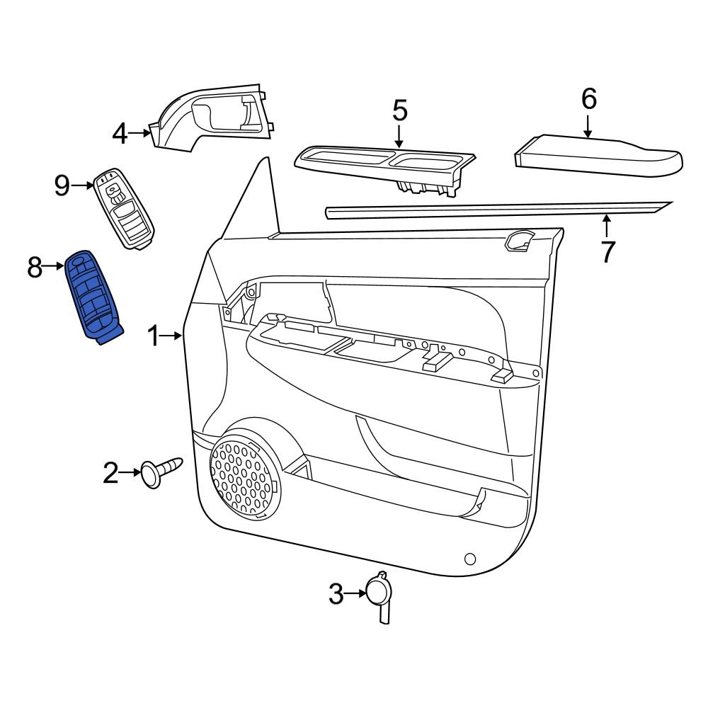 Jeep OE 4602540AF - Front Right Door Window Switch