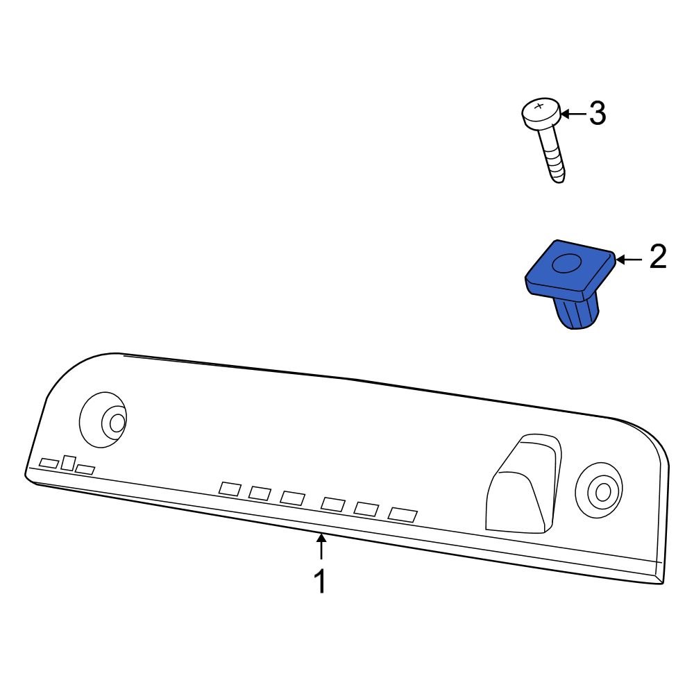 Jeep OE 68087789AD - Center High Mount Stop Light Nut