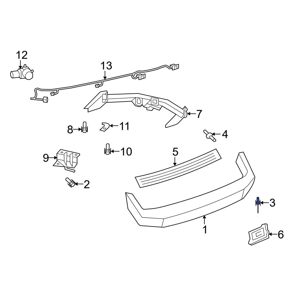 Jeep OE 6036679AA - Rear Bumper Cover Rivet