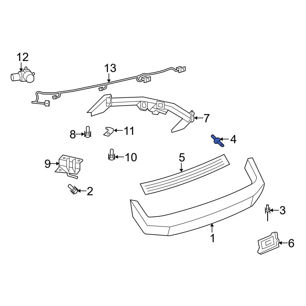 Jeep OE 6036679AA - Rear Bumper Cover Rivet