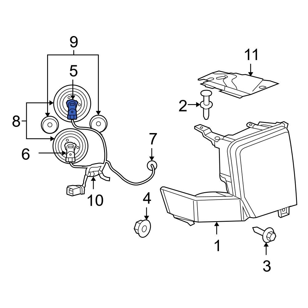 Jeep OE L0009005 - Front Headlight Bulb