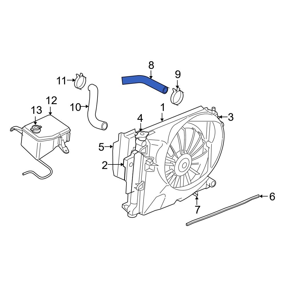Jeep OE 55116866AA - Upper Radiator Coolant Hose