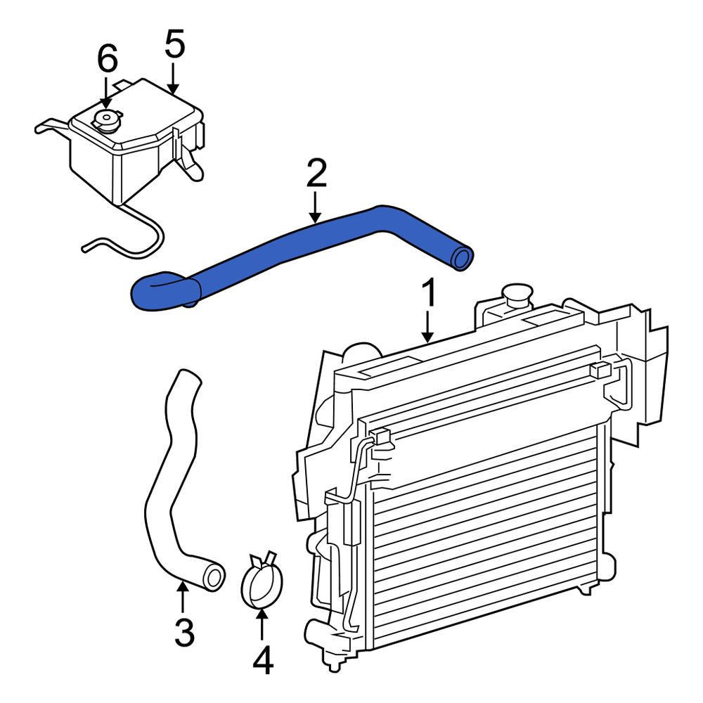 Jeep OE 55116865AC - Upper Radiator Coolant Hose