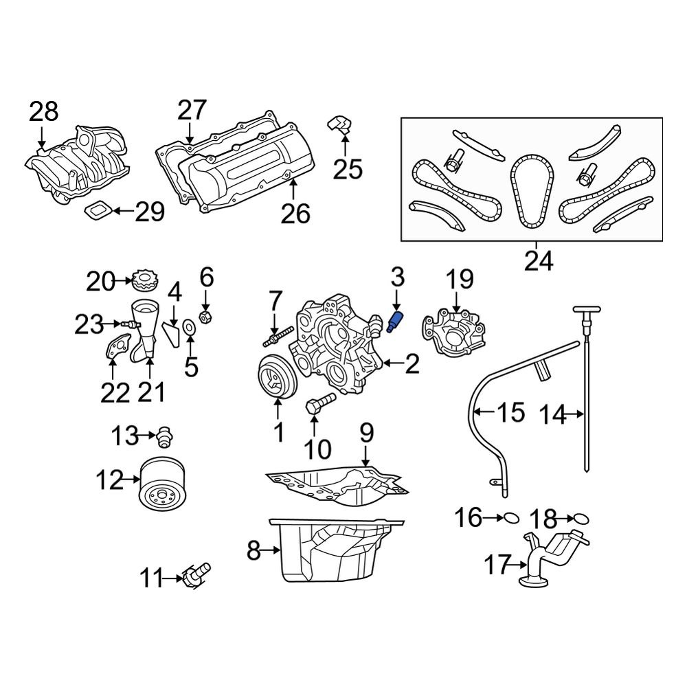 Jeep OE 6036575AA - Engine Timing Cover Clip
