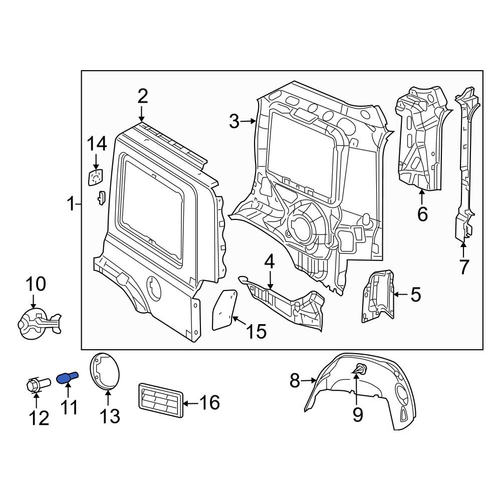 Jeep OE 52102405AA - Fuel Door Bumper