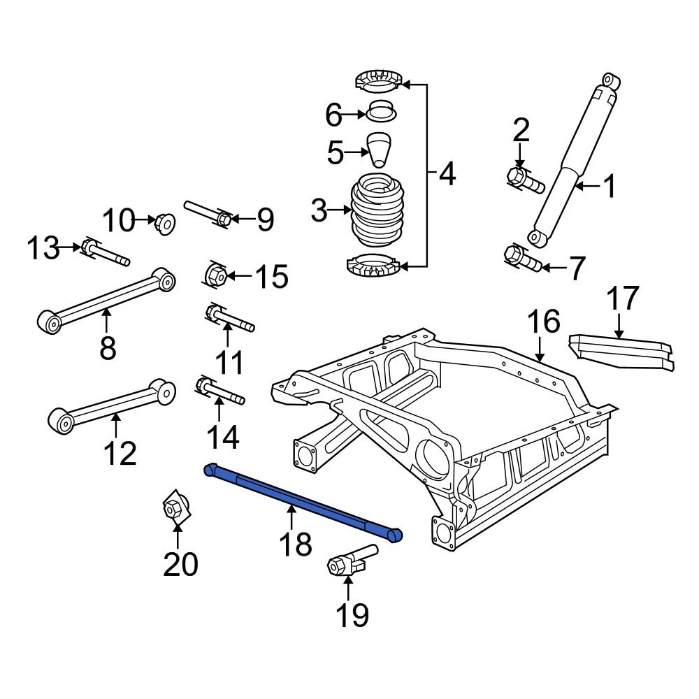 Jeep OE 52089605AD - Rear Suspension Track Bar