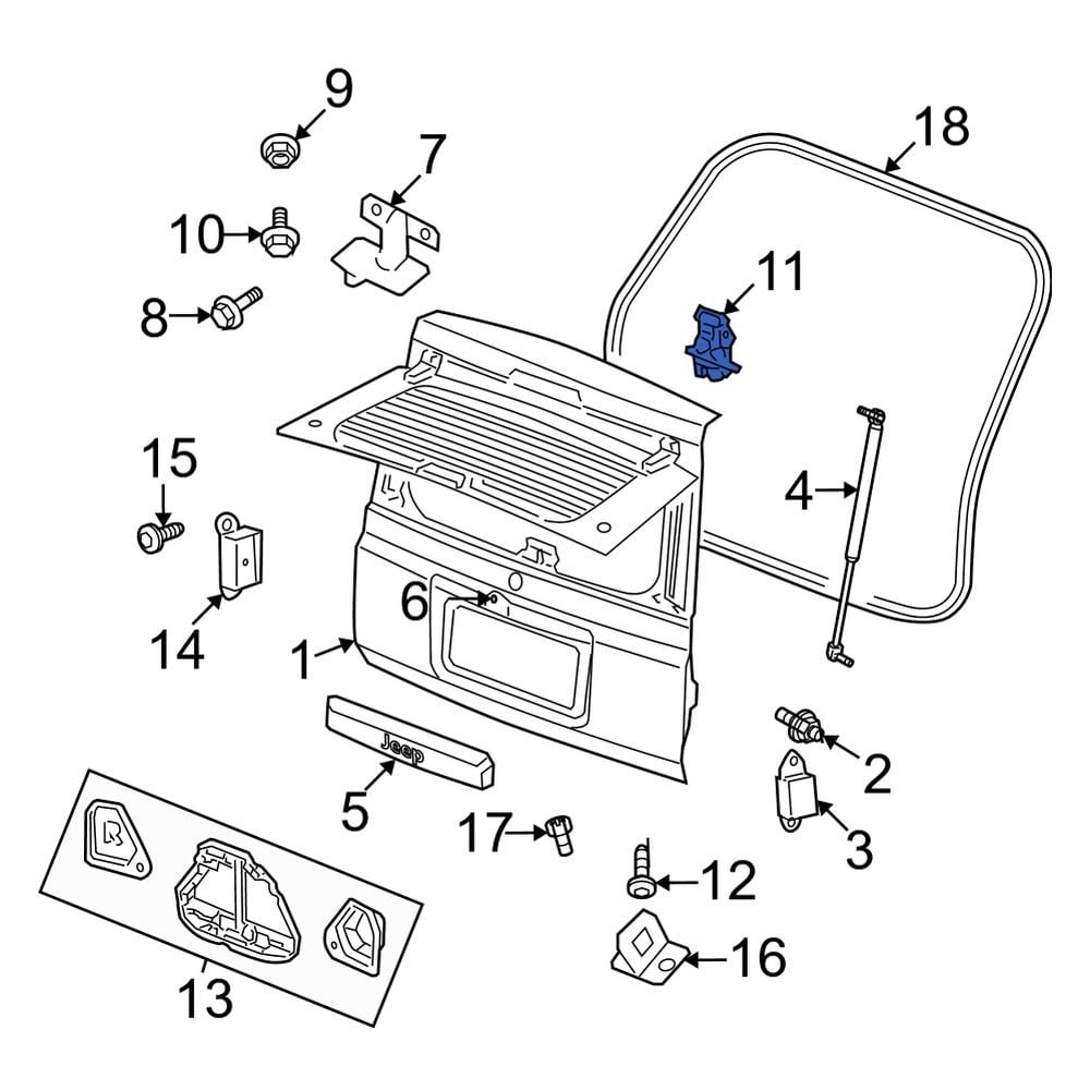 Jeep OE 4589581AL - Rear Liftgate Latch