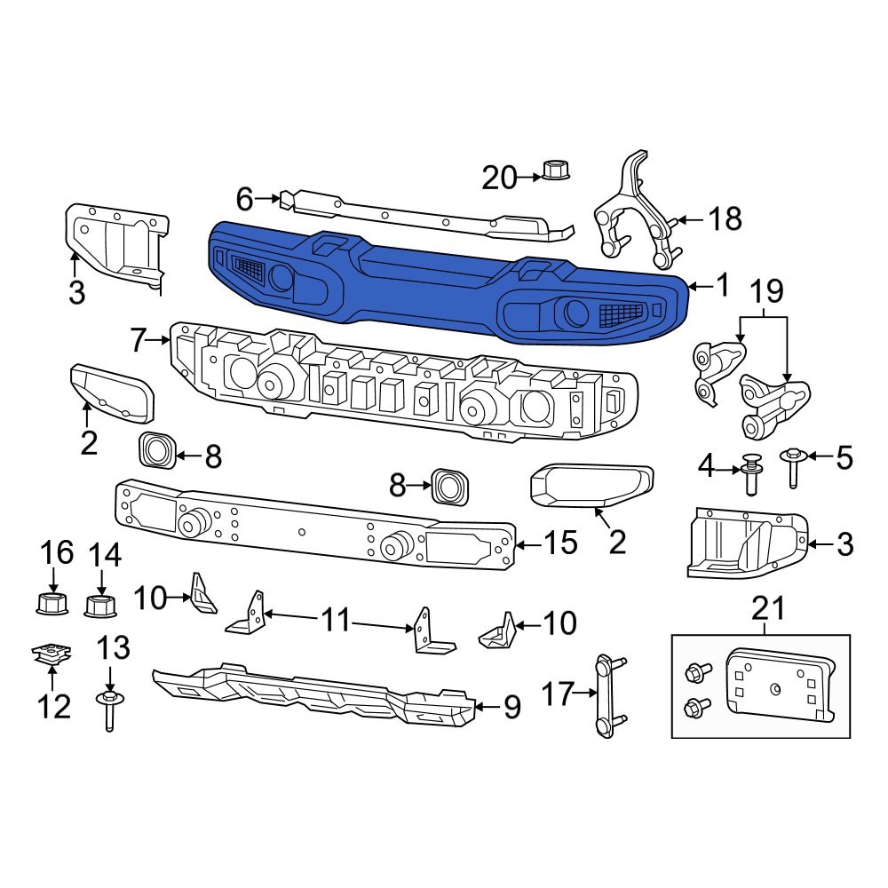 Jeep OE 6BU44RXFAB - Front Bumper Cover