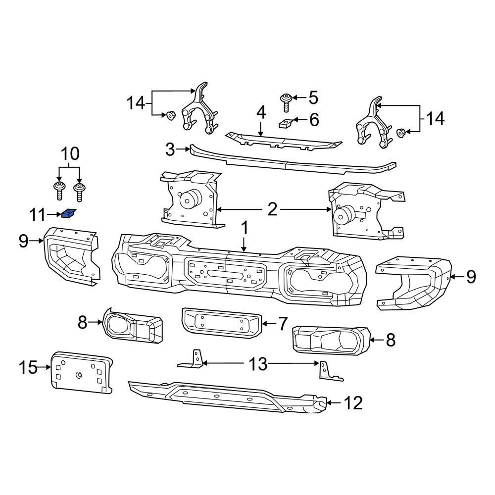 Jeep OE 6105244AA - Bumper Extension Nut