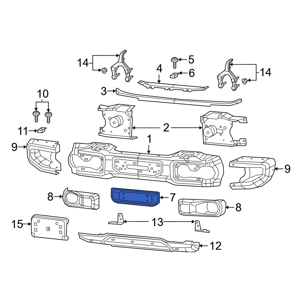 Jeep OE 68293980AA - Front Lower Bumper Cover Spacer Panel